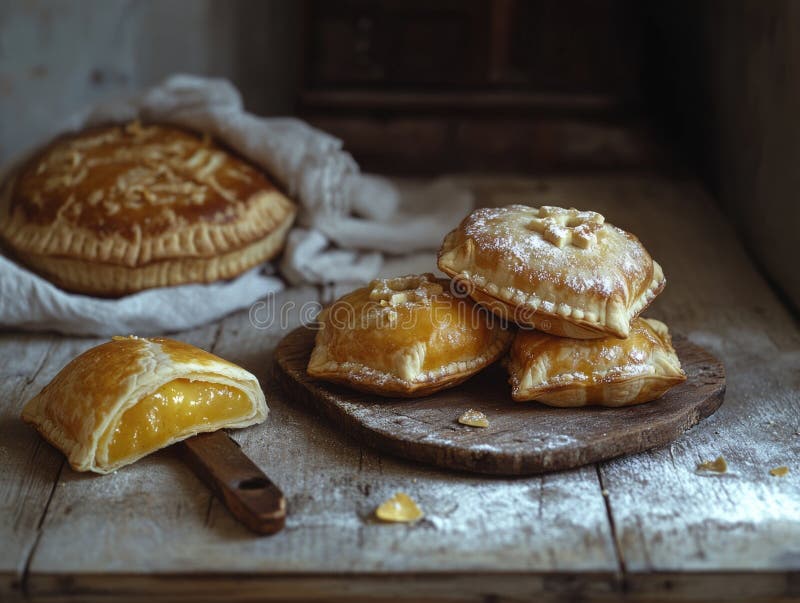 Plate of Pastries with a Fork on it Stock Photo - Image of homemade ...