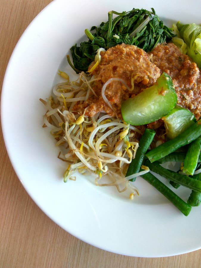 A Plate of Pecel Madiun stock photo. Image of dish, mixes - 202525632