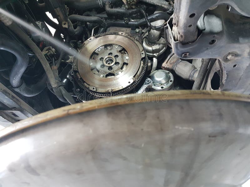 Plate Platter Disk of the Car on Service Repair Stock Photo - Image of ...