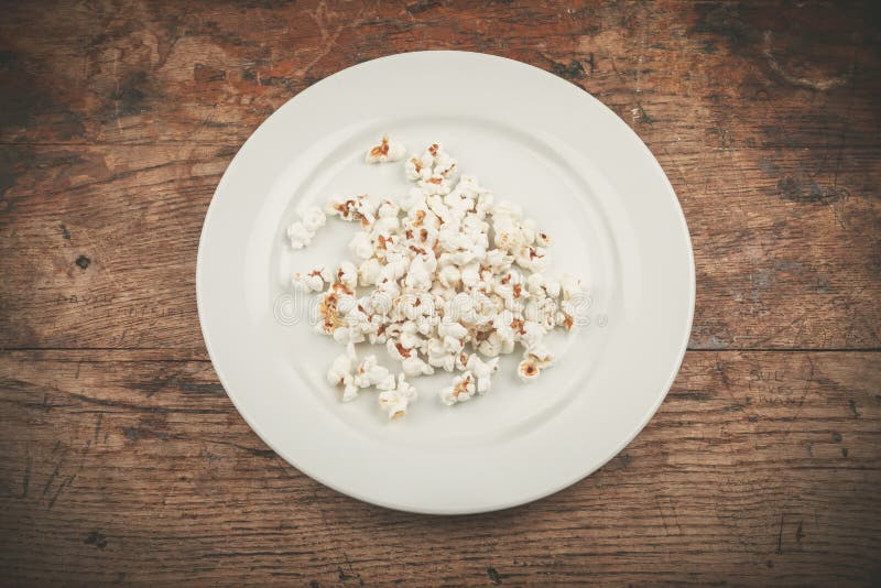 Plate of popcorn stock image. Image of food, snack, plate - 39553829