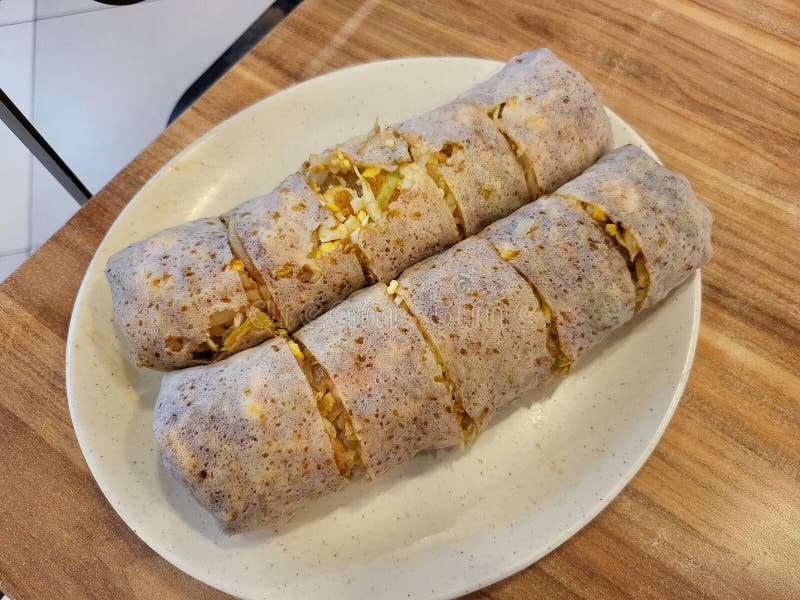 A Plate of Popiah stock photo. Image of wrap, popiah - 270904374