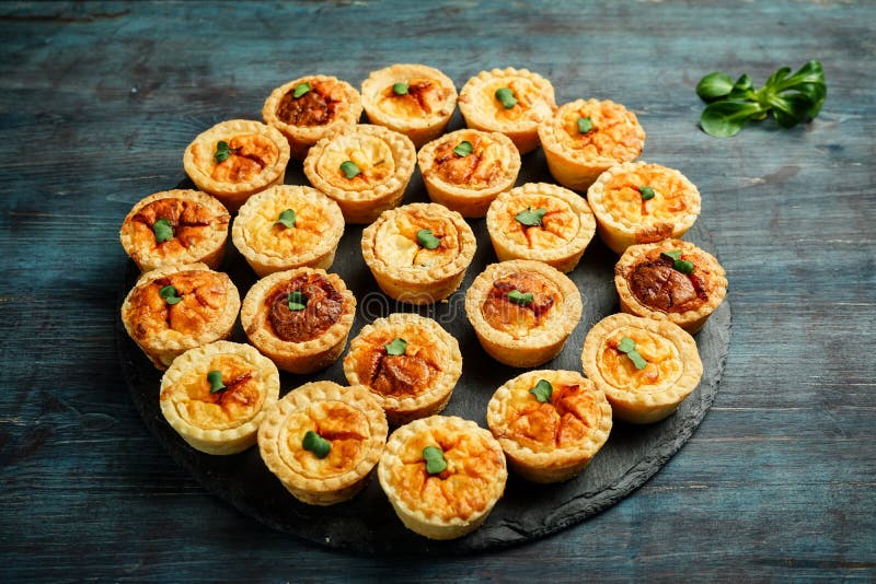 Quiche mini tarts stock image. Image of tarts, meal - 110715787