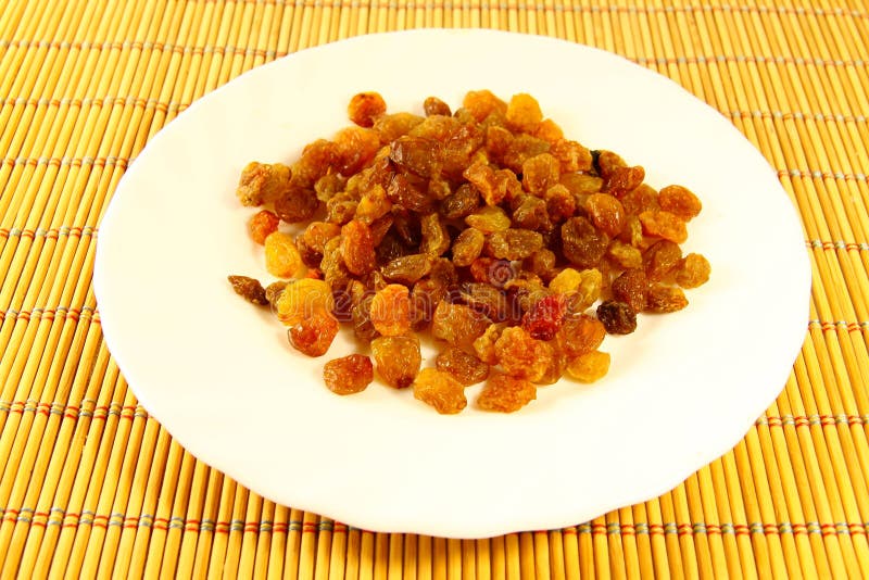 Plate with Raisin on the Table Stock Image - Image of additive, vitamin ...
