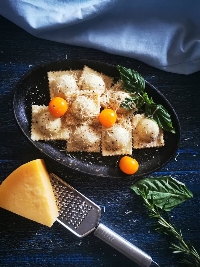 Plate of Raviolis for Dinner or Lunch Stock Photo - Image of ravioli ...