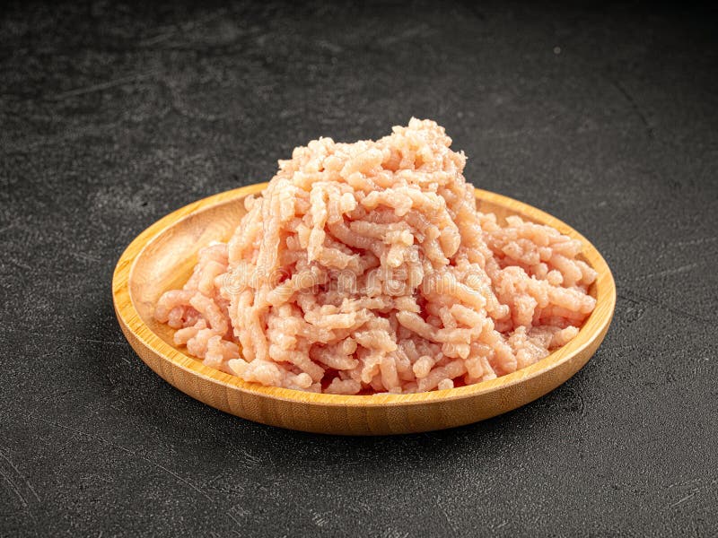Plate of Raw Minced Chicken Fillet Stock Image - Image of meal ...