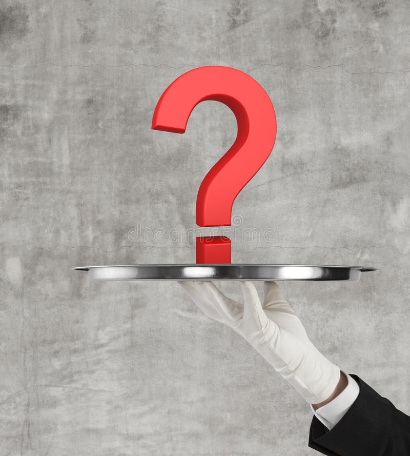 Plate with Red Question Mark Stock Photo - Image of concept, cutout ...