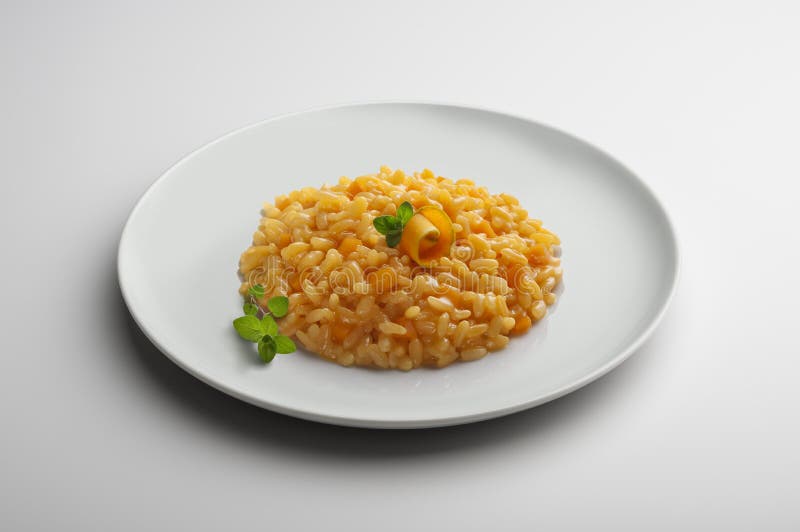 Plate of Risotto with Pumpkin Stock Image - Image of orange, lunch ...