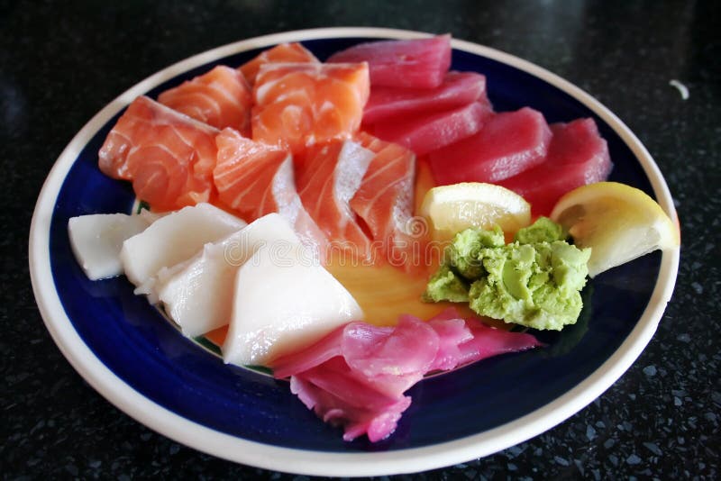 Plate of sashimi stock image. Image of eating, ginger - 2792391