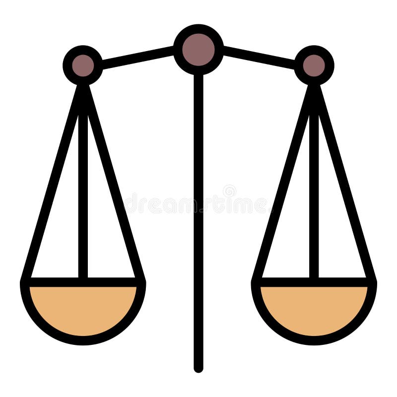 Plate Scales Icon Color Outline Vector Stock Vector - Illustration of ...