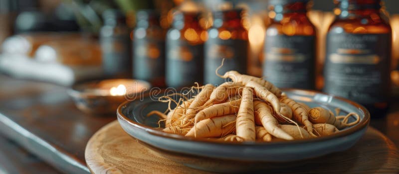 Plate of Sliced Ginger on Table Stock Photo - Image of nutrient ...