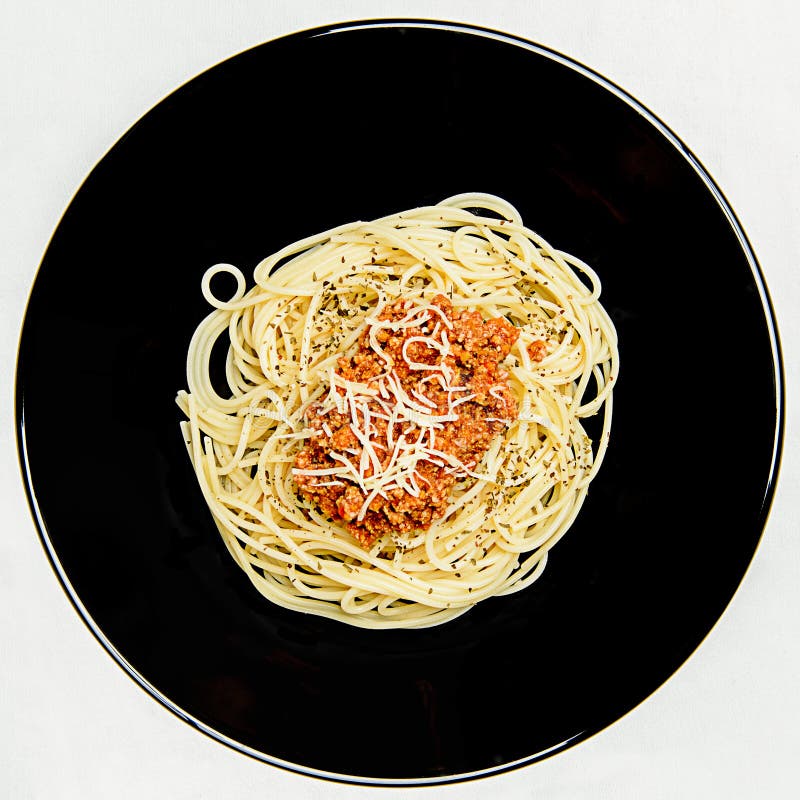 Plate of spaghetti stock image. Image of bolognese, dinner - 26522305