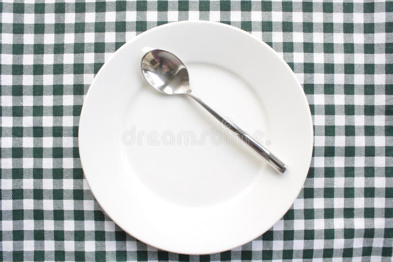 Plate and spoon stock photo. Image of utensil, green - 46156978