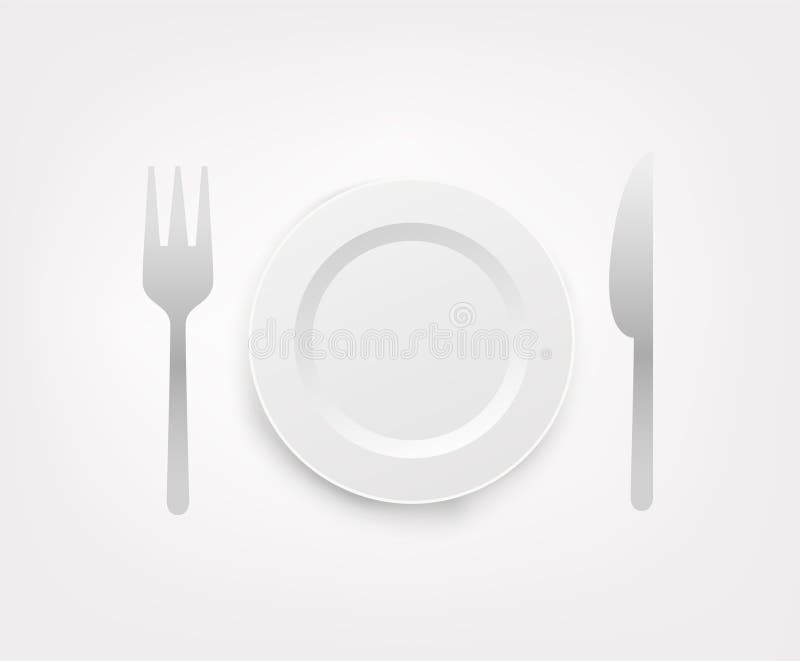 Plate Sad Emoji. Empty Dish Isolated Sorrowful Emotion Stock Vector ...