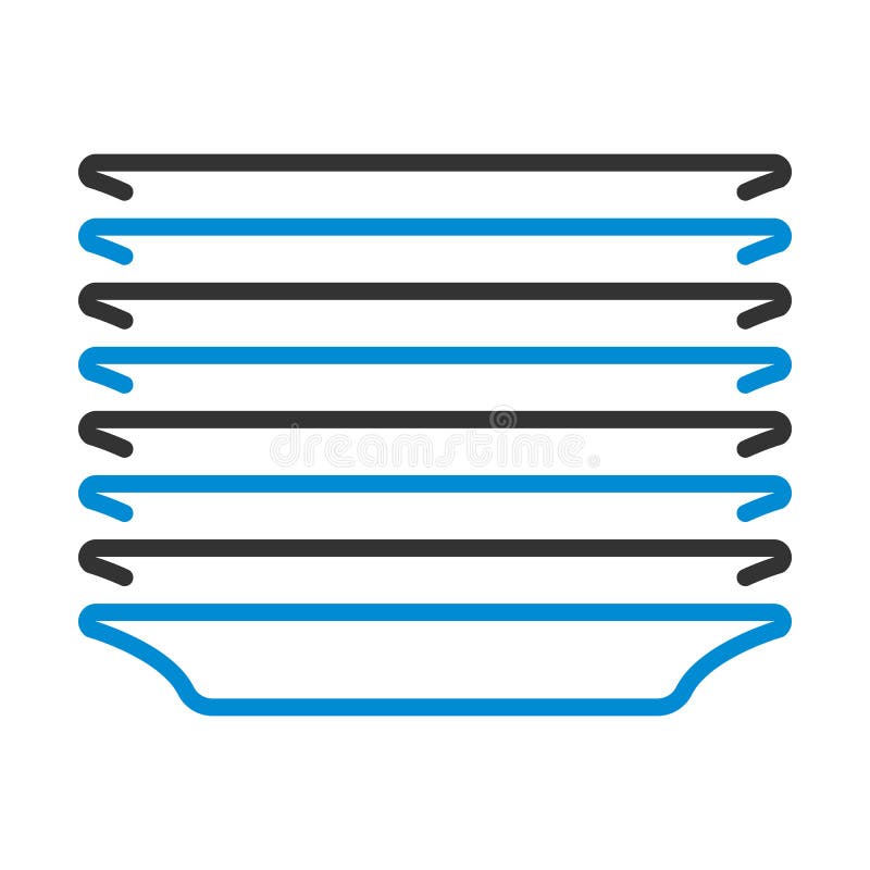 Plate Stack Icon stock vector. Illustration of china - 251592076