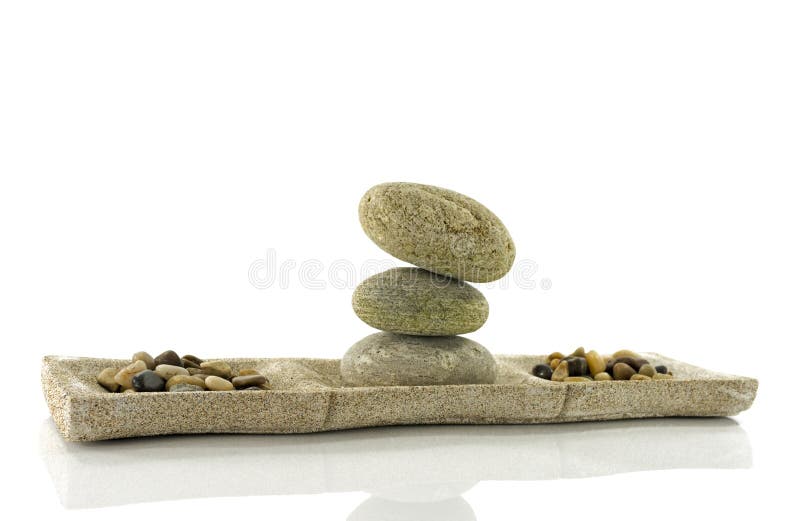 Plate with Stones in Balance Stock Image - Image of shadow, plate ...