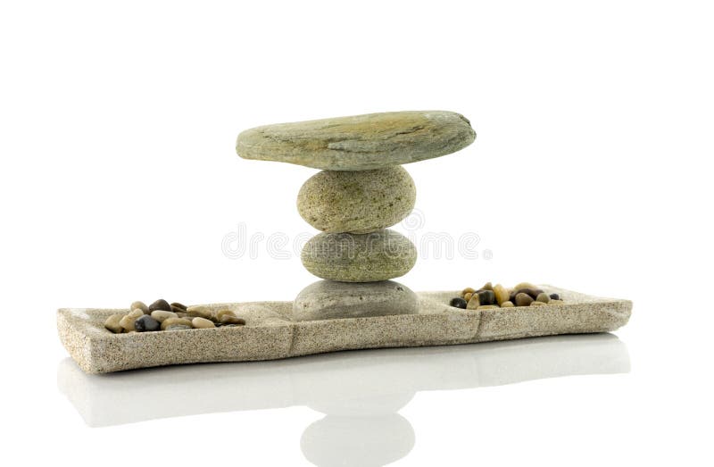 Plate with Stones in Balance Stock Image - Image of symbols, stones ...