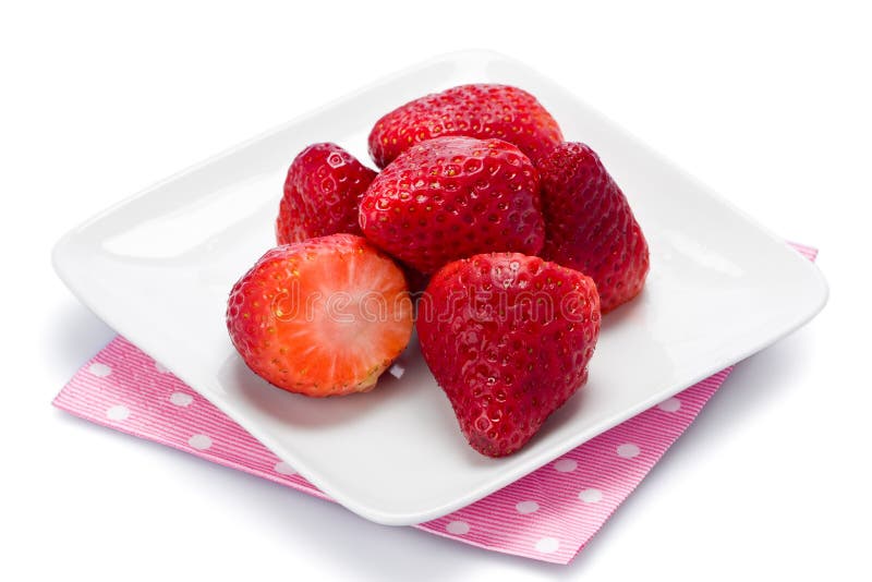 Plate of Strawberries stock photo. Image of fresh, sliced - 18532164