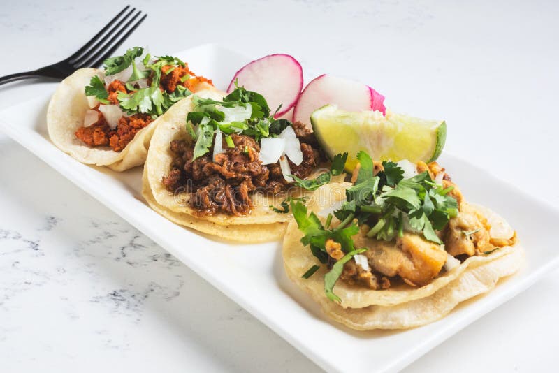 Plate street tacos stock image. Image of background - 192730357