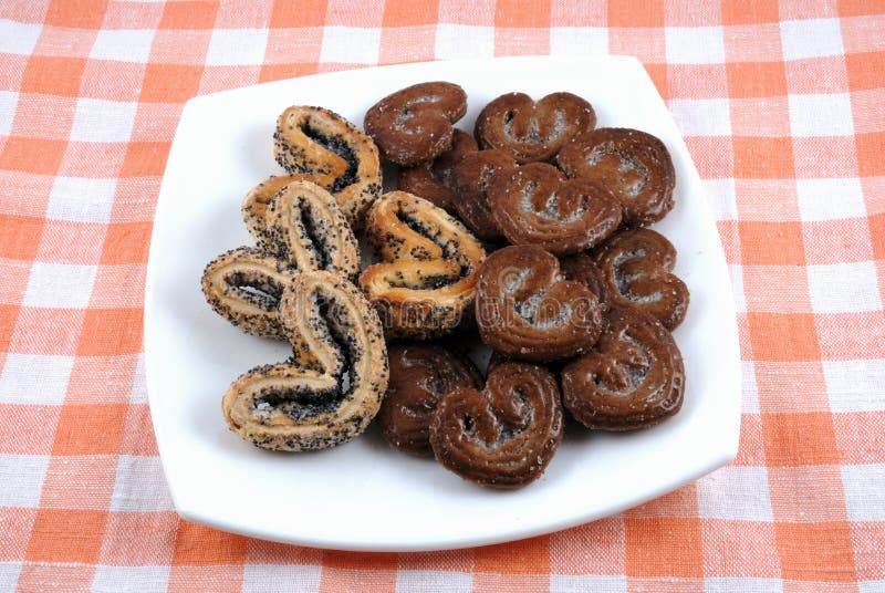 Plate with Sweet Biscuit Cookies Stock Image - Image of dessert ...