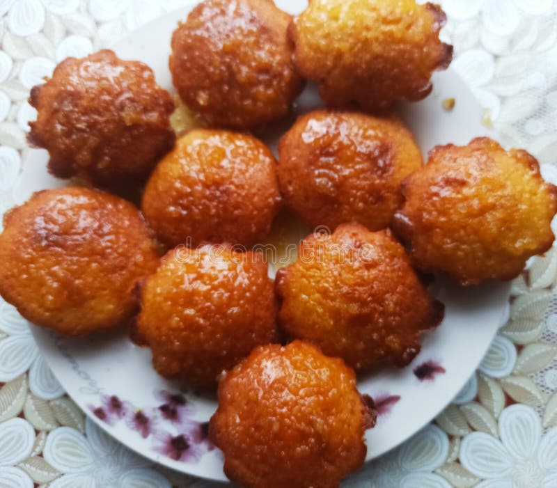 Plate with Sweet Cakes on Table Stock Image - Image of dieting ...