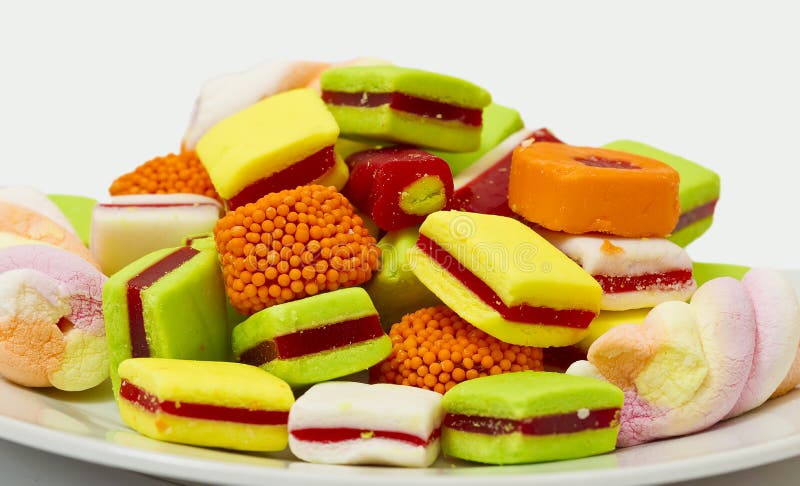 Plate of sweet candy stock photo. Image of closeup, diet - 65157042