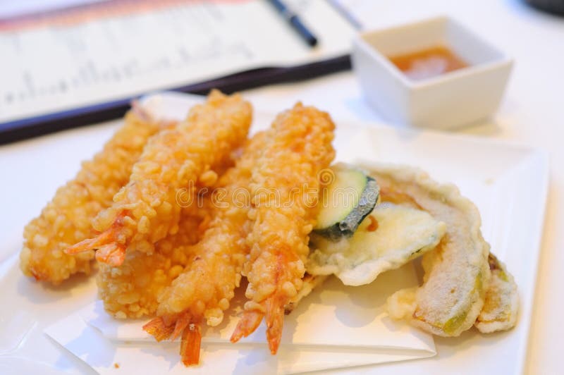 Plate of tempura stock photo. Image of plate, food, prawn - 7369452