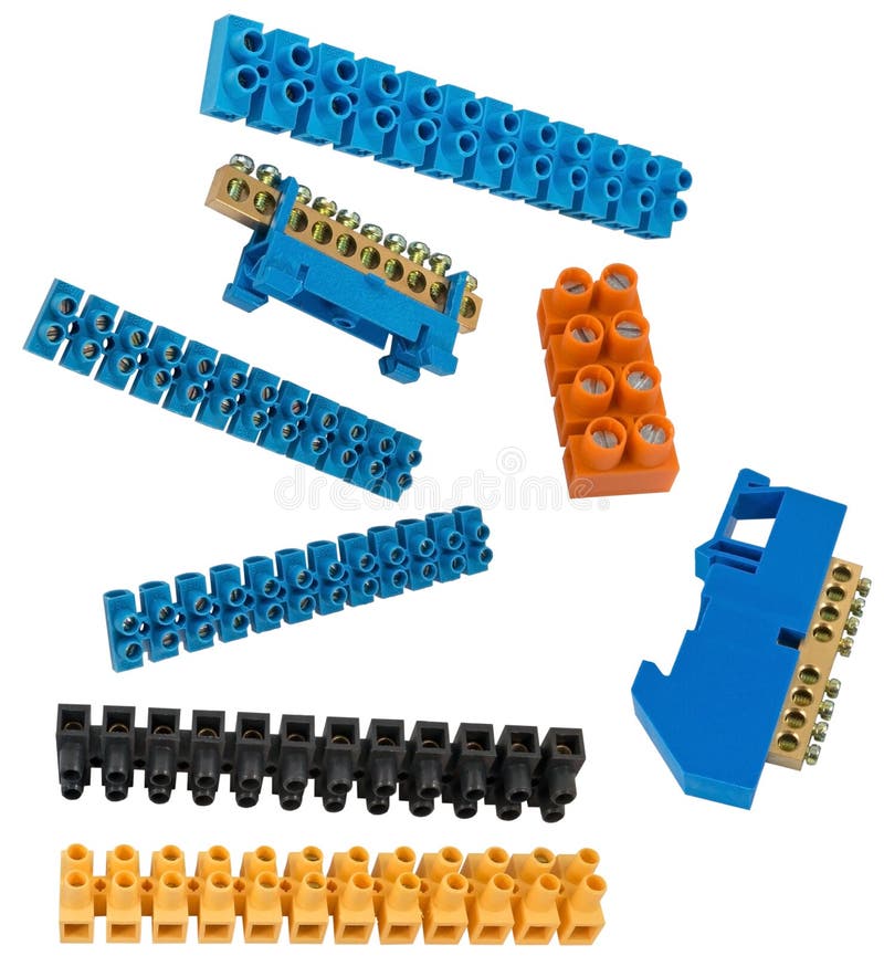 Plate of terminals stock photo. Image of clip, clamp - 95252088