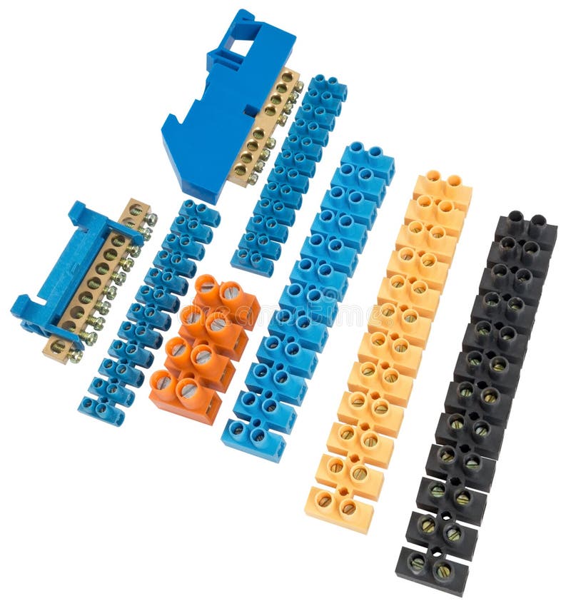 Plate of terminals stock image. Image of metal, hole - 97225307