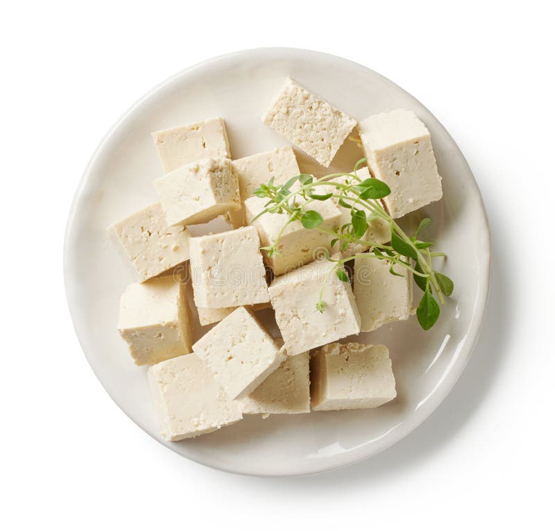 Fresh tofu cheese cubes stock image. Image of organic - 287223793