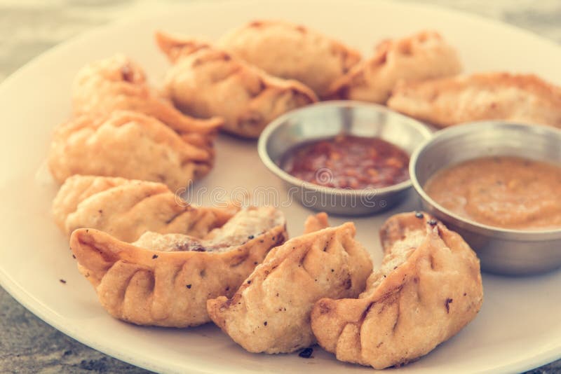 Nepalese Fried Momos stock image. Image of nepal, momos - 12571443