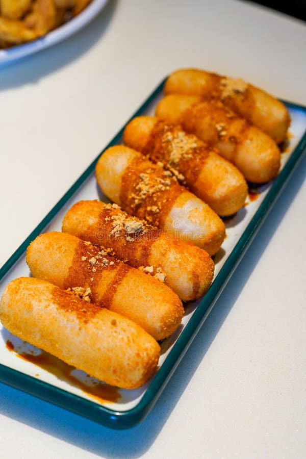 A Plate of Traditional Sichuan Snacks, Cakes with Sugar and Oil Stock ...