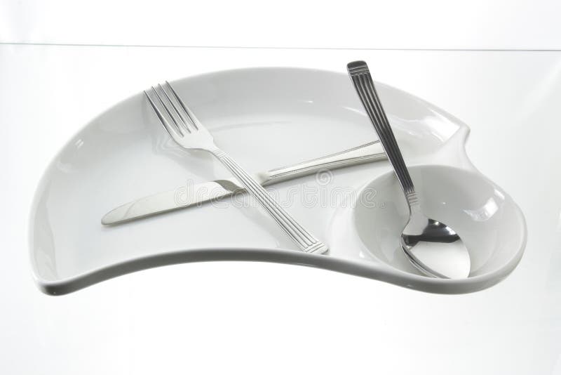 Plate and utensils stock image. Image of knife, nourishment - 14395069