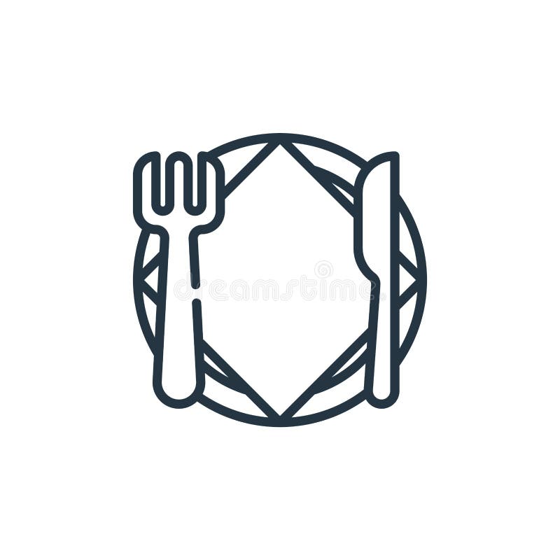 Plate Vector Icon. Plate Editable Stroke. Plate Linear Symbol for Use ...