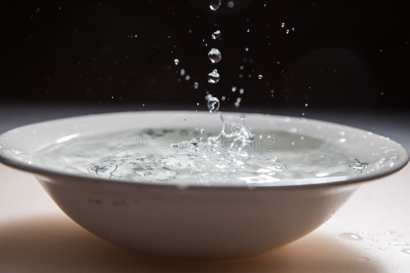 A plate with water drop stock photo. Image of drop, dish - 47238206