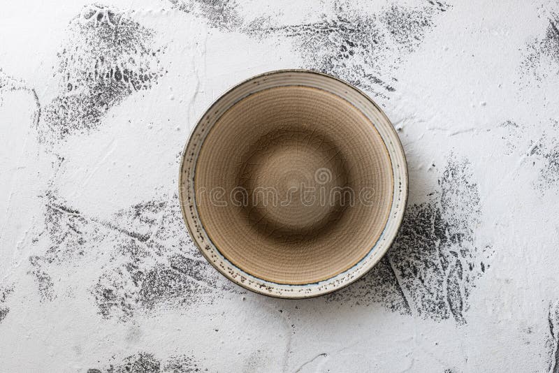 Plate on White Scraped Wooden Background Stock Photo - Image of food ...
