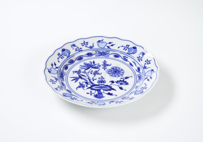 Plate with a Wide Floral Design Border Stock Photo - Image of clean ...
