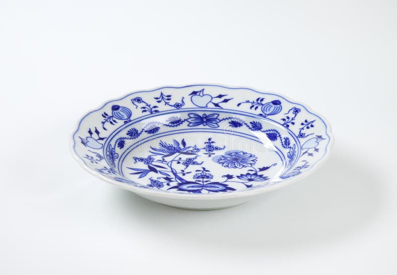 Plate with a Wide Floral Design Border Stock Photo - Image of dishware ...