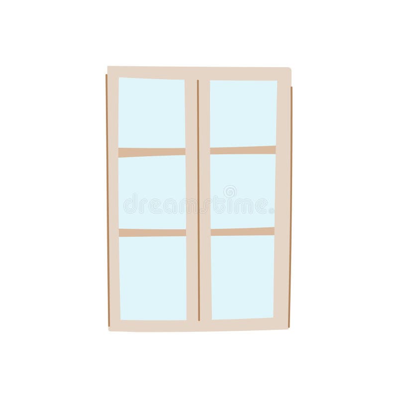 Plate Window Frame Cartoon Vector Illustration Stock Vector ...