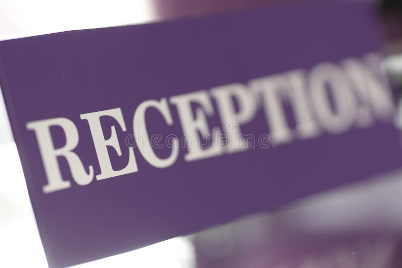 Plate with the World `Reception` Stock Photo - Image of service ...