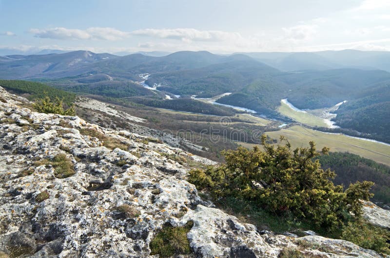 Plateau Mangup-Kale (Crimea) Stock Photo - Image of grass, tourist ...
