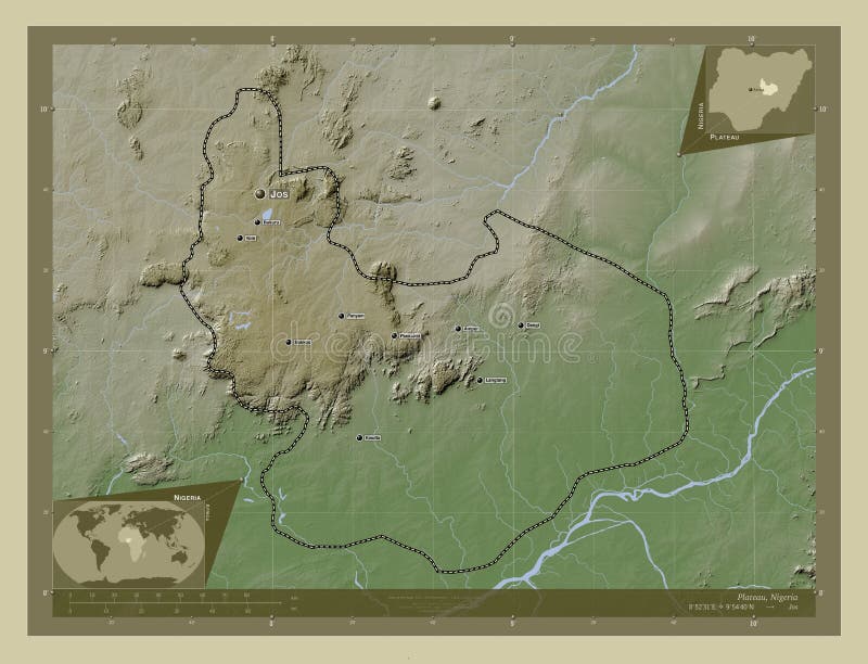 Plateau, Nigeria. Wiki. Labelled Points of Cities Stock Photo - Image ... Plateau, Nigeria. Wiki. Labelled Points of Cities Stock Photo - Image ...