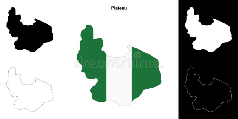 Plateau outline map stock illustration. Illustration of area - 356522918