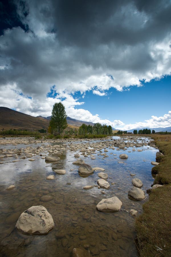 Plateau Scenery,daocheng,china Stock Image - Image of stone, cloud ...