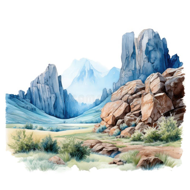 Plateau stock illustration. Illustration of print, landscape - 328681087