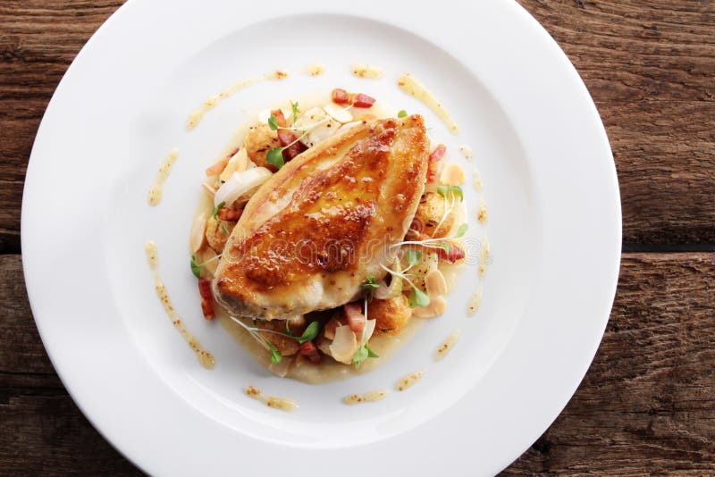 Plated chicken dinner stock photo. Image of chicken, vegetables - 52370026