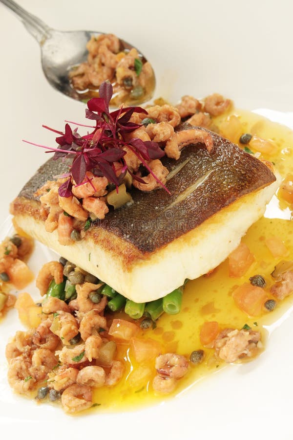 Plated fish meal stock photo. Image of white, dinner - 61849300