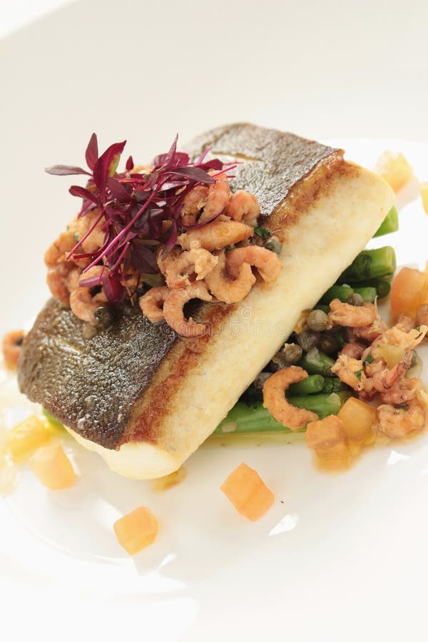 Plated fish meal stock photo. Image of fish, steak, cuisine - 61849328