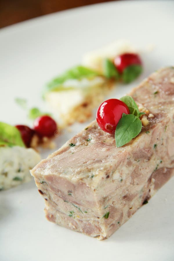 Plated Pork Terrine Starter Stock Photo - Image of time, meal: 63564858