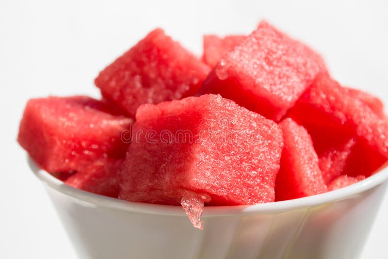 Plateful Pieces Watermelon Isolated Stock Photo - Image of berry ...