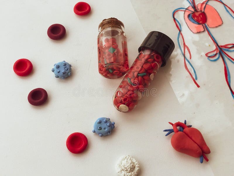 Platelets Made from Polymer Plasticine, Covid-19 Stock Image - Image of ...